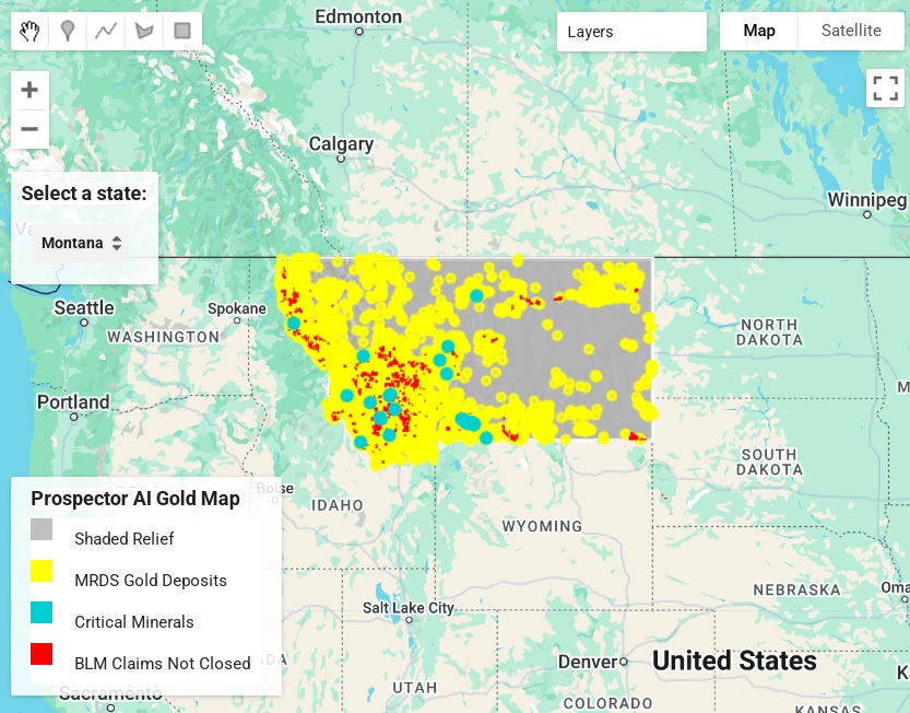 AI Gold Map Montana